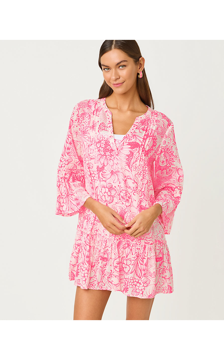 Livana Coverup - Cherry Blossom Pink Fleur De Lilly – Ocean Palm - A ...