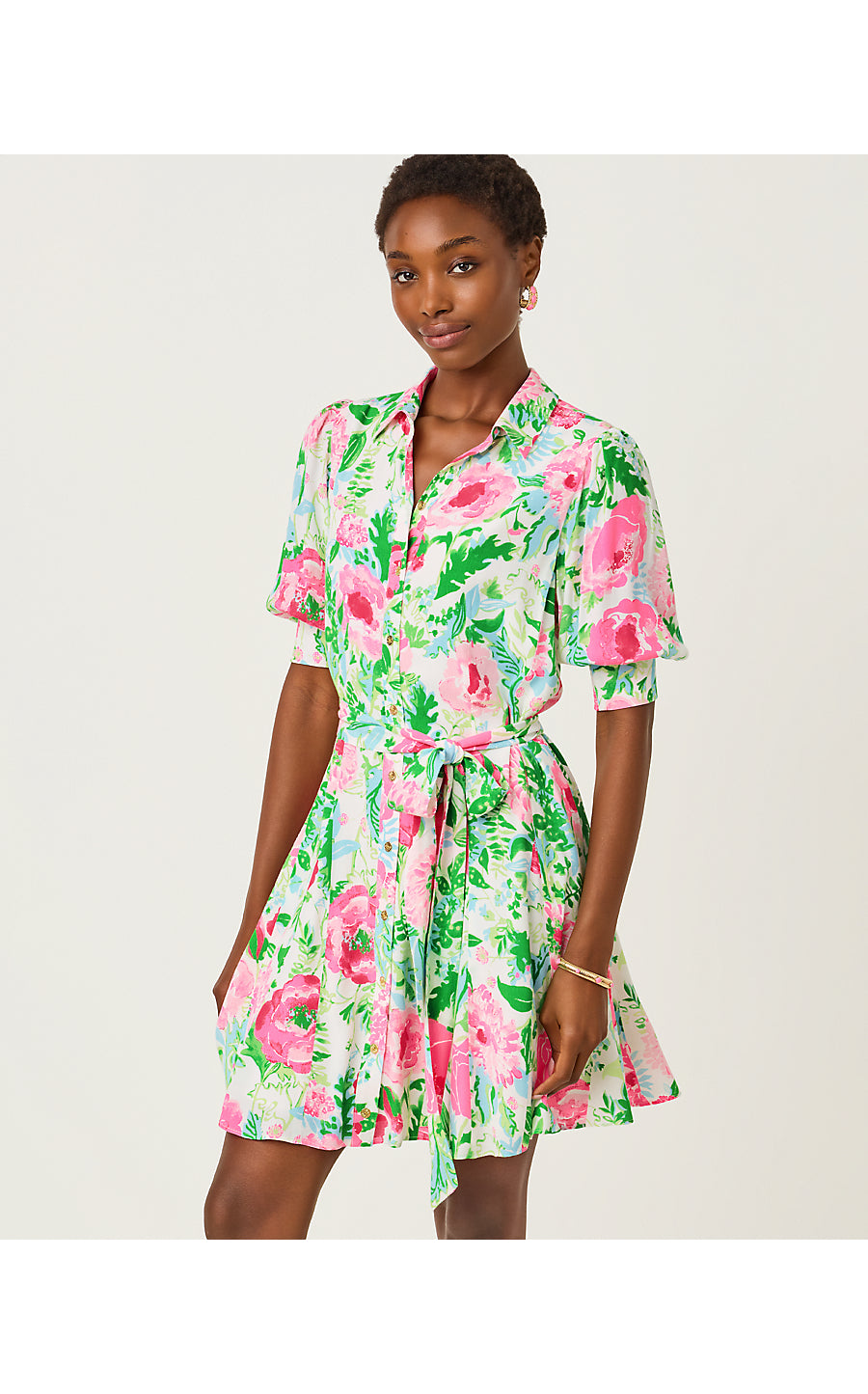 Larkyn Shirtdress - Multi Poppy Party – Ocean Palm - A Lilly Pulitzer ...